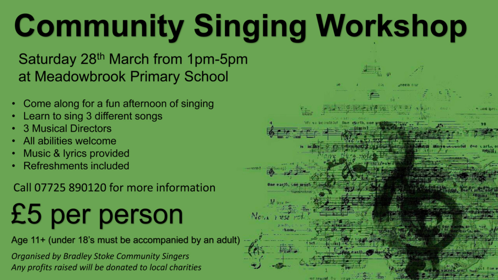 Community Singing Workshop for all abilities - Bradley Stoke Matters
